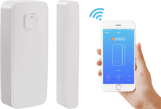 HomePolice24, Door and Window Sensor Smart Security, Magnetic Sensor ...
