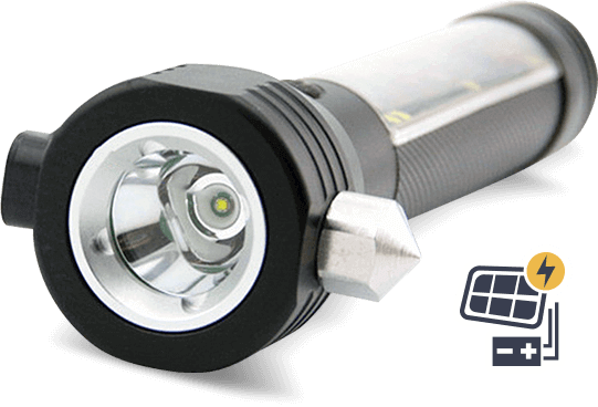 LightSafeX, Brilliant Solar powered flashlight equiped with Power Bank ...